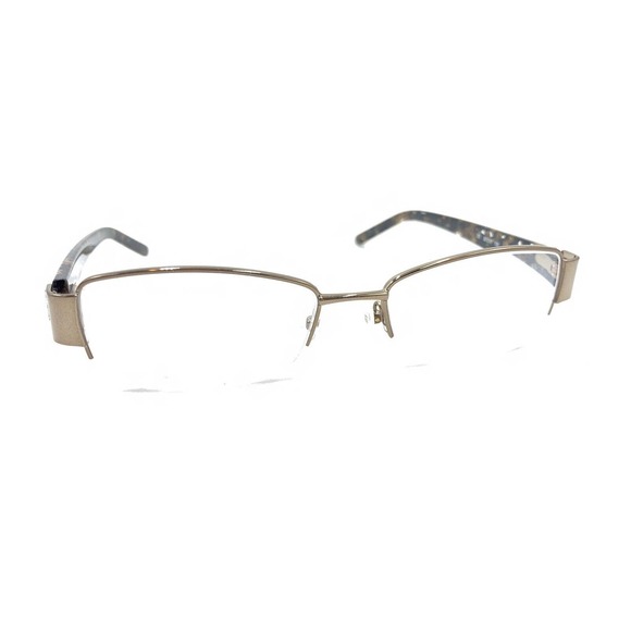 Luxe | Accessories | Luxe Swarovski 38 234 Gold Brown Half Rim ...